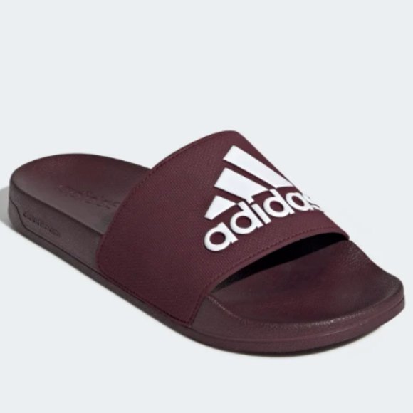 adidas | Shoes | Adidas Adilette Shower Maroon Men Slides Sandals Size ...